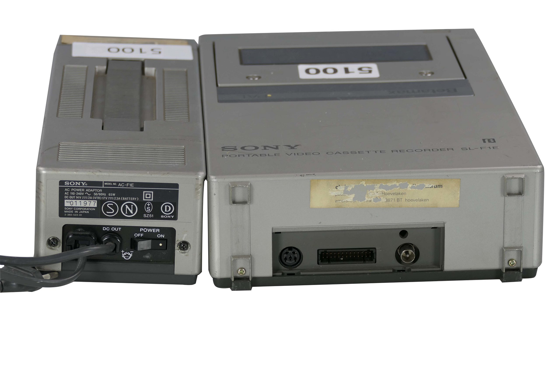 Sony SL-F1e + A-C-F1 Adapter - Portable Betamax - PAL System | VCRShop